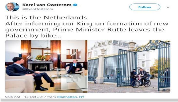 Dutch PM Mark Rutte cycles to King's palace to inform on new govt ...