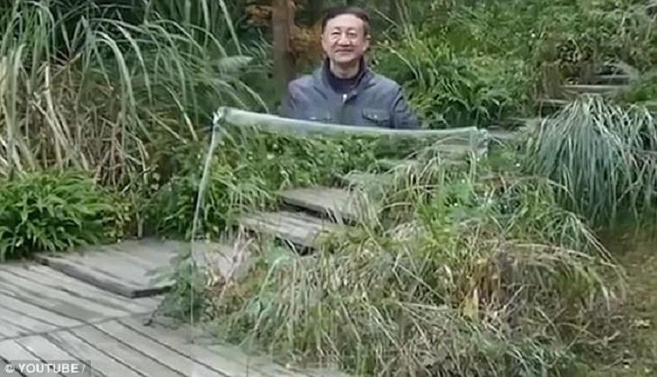 Invisibility Cloak: The footage of a transparent cloth that makes a ...