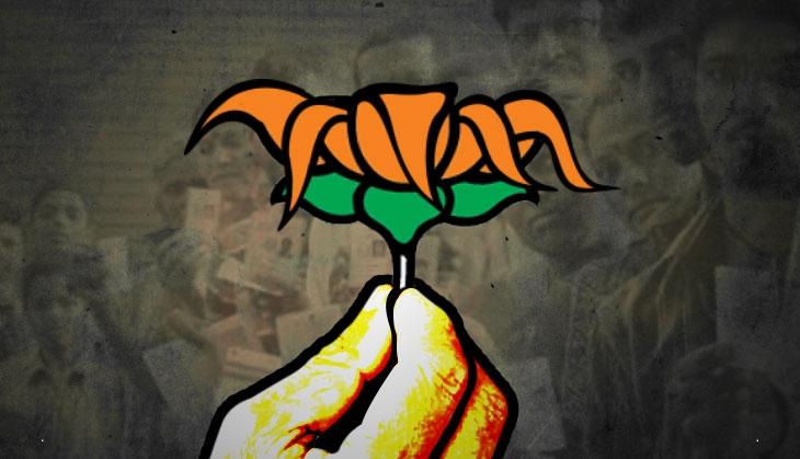 BJP MLA Dilip Ray and senior BJP leader Bijoy Mohapatra of Odisha ...
