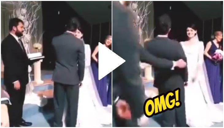 OMG! Groom faints after kissing his bride; video goes viral | Catch News
