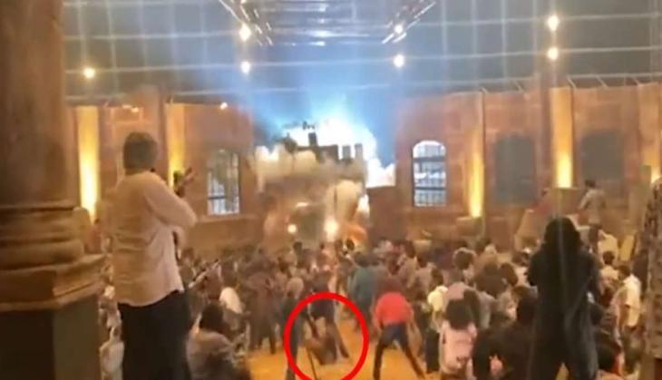 Tamil actor has near-death experience on film set; video of accident ...
