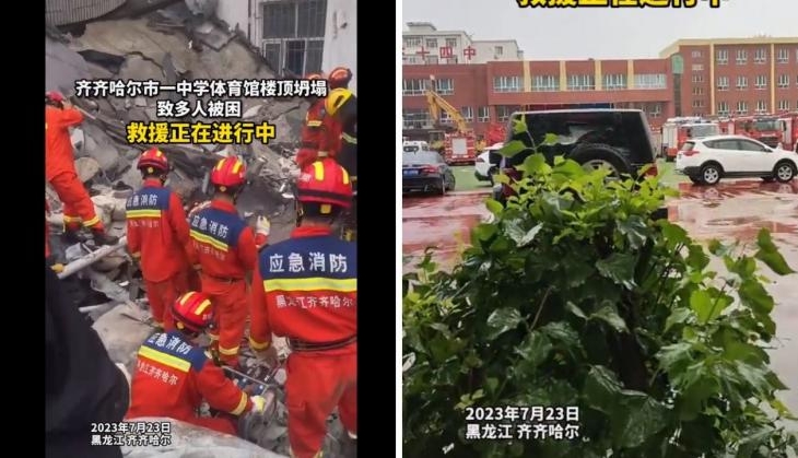 China School Tragedy: Gym roof collapses, 10 killed | Catch News