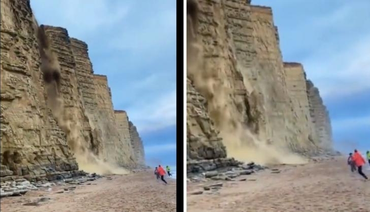 Scarry Video: Cliff Collapse Sends Onlookers Running | Catch News